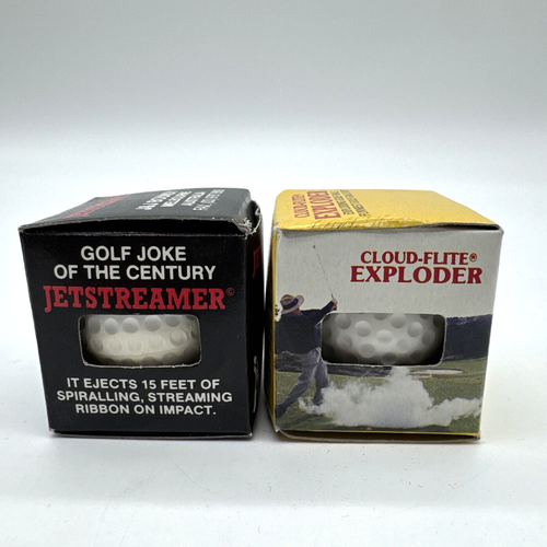 Gag Golf Balls Lot 2 Cloud-Flite Exploder Jetstreamer Ribbon Streamer ...