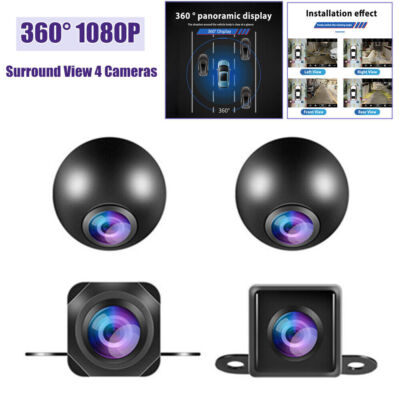 360 Degree Surround View 4 Cameras Car Panoramic Reversing Parking ...