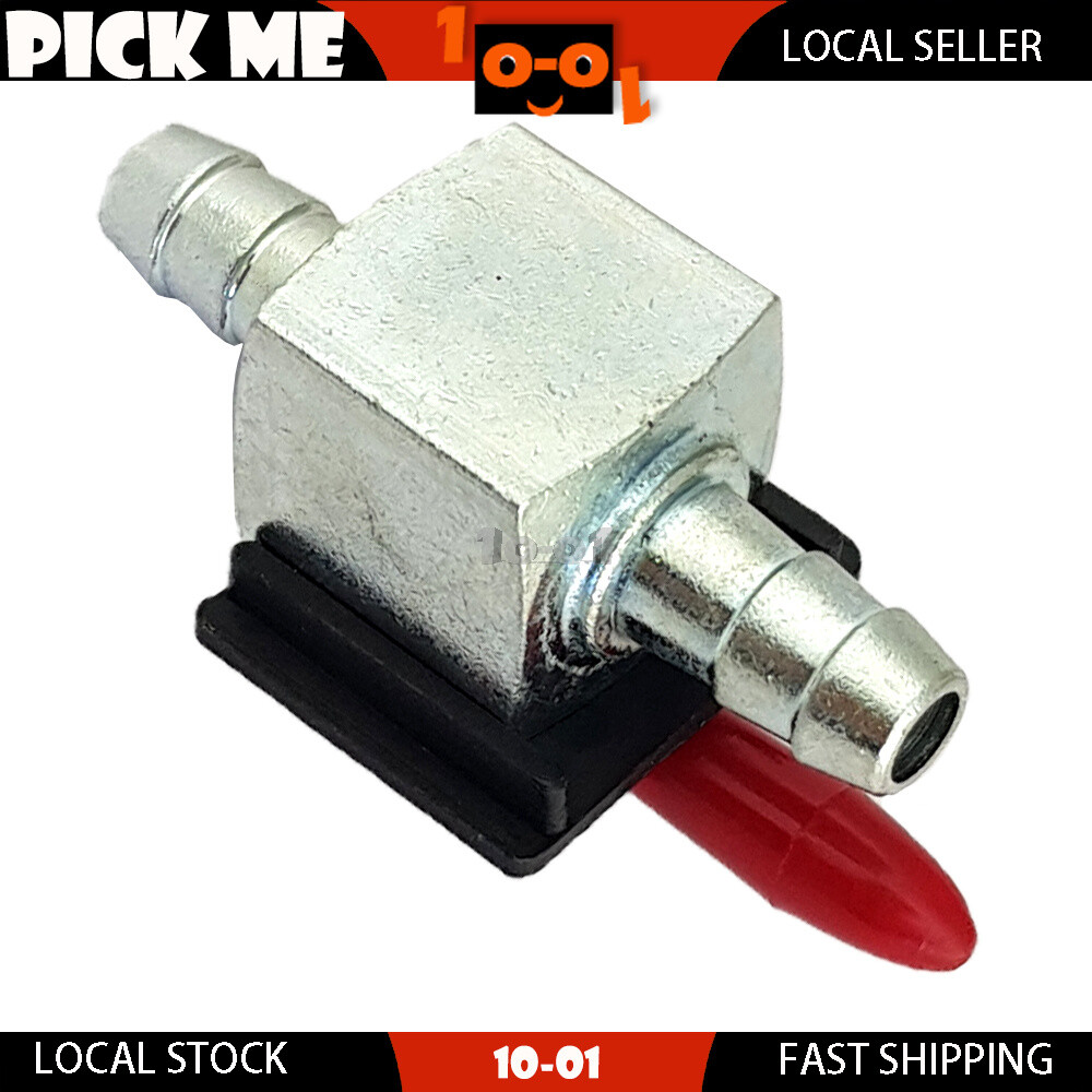 INLINE FUEL TAP 8MM + 8MM SQUARE BODY ON/OFF Fit YAMAHA SUZUKI KAWASAKI ...