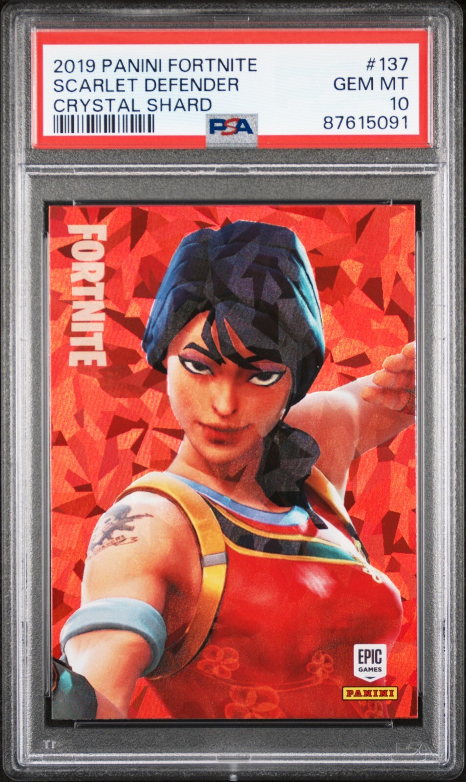 2019 PANINI FORTNITE SERIES 1 SCARLET DEFENDER CRYSTAL SHARD USA PRINT ...