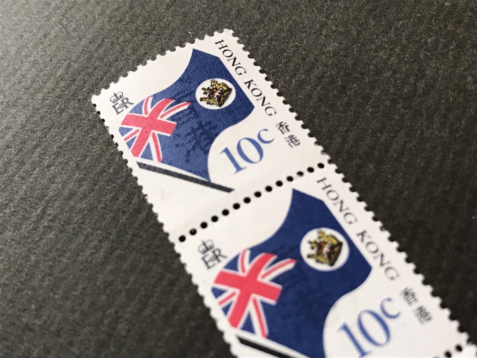 Hong Kong 1987, 10¢ British Hong Kong Flag 英屬香港旗, Strip of 4, SG: HK ...