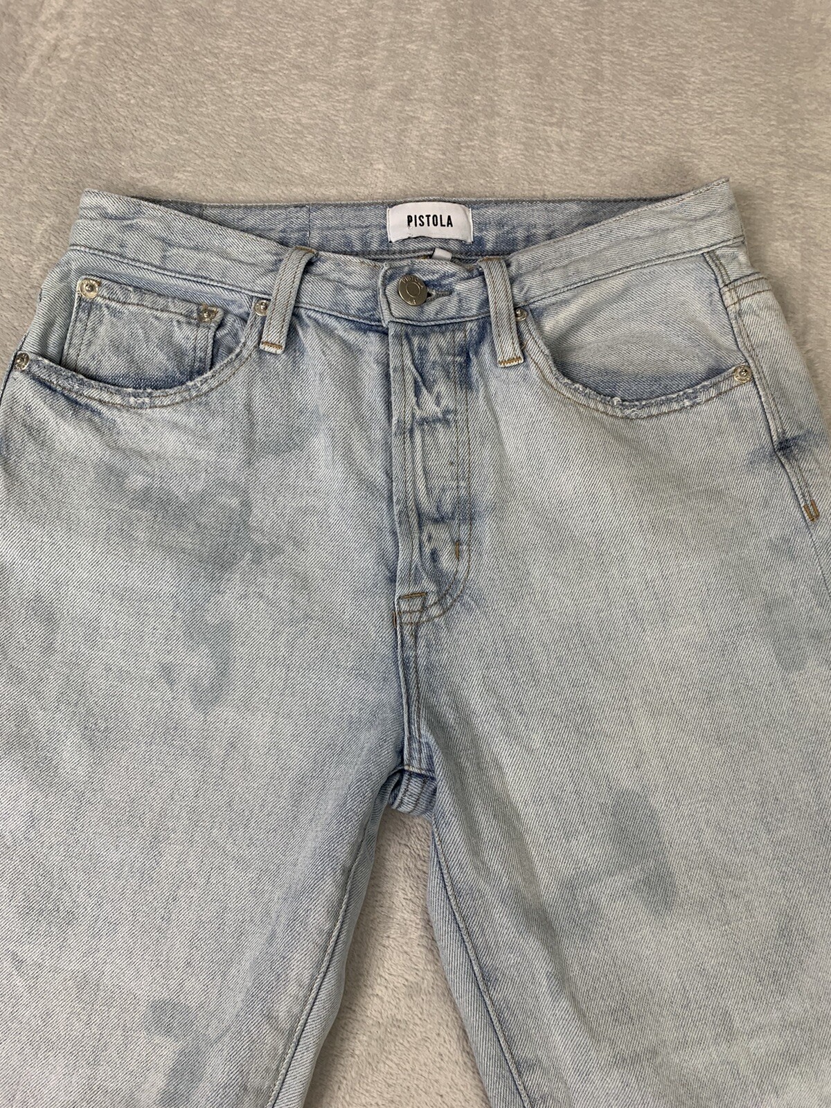 Pistola Jeans Womens 26 Blue Light Acid Splash Wash S… - Gem