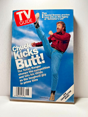TV Guide 1997 February 22-28 Chuck Kicks Butt! Chuck Norris Texas ...