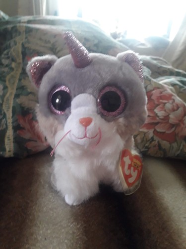 Ty Beanie Boos 36306 Asher The Grey Cat With Horn Boo Regular for sale ...