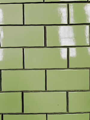 Sage Green Glossy Wall Tile 2 7/8" x 5 7/8" Subway 10 SQFT Ceramic C# ...