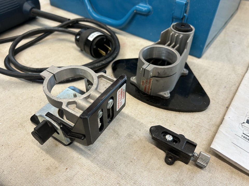 Bosch 1608 trim router kit with case and accessory bases | eBay