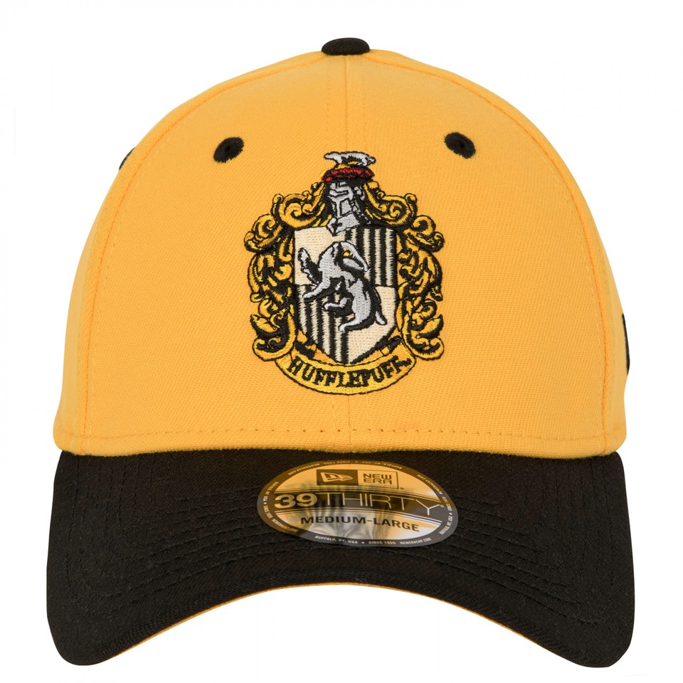 Harry Potter Hufflepuff Crest New Era 39Thirty Fitted Hat Yellow | eBay