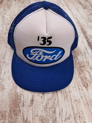 Vintage Ford '35 Truck Mesh Hat Cap Trucker Blue White Showcase ...