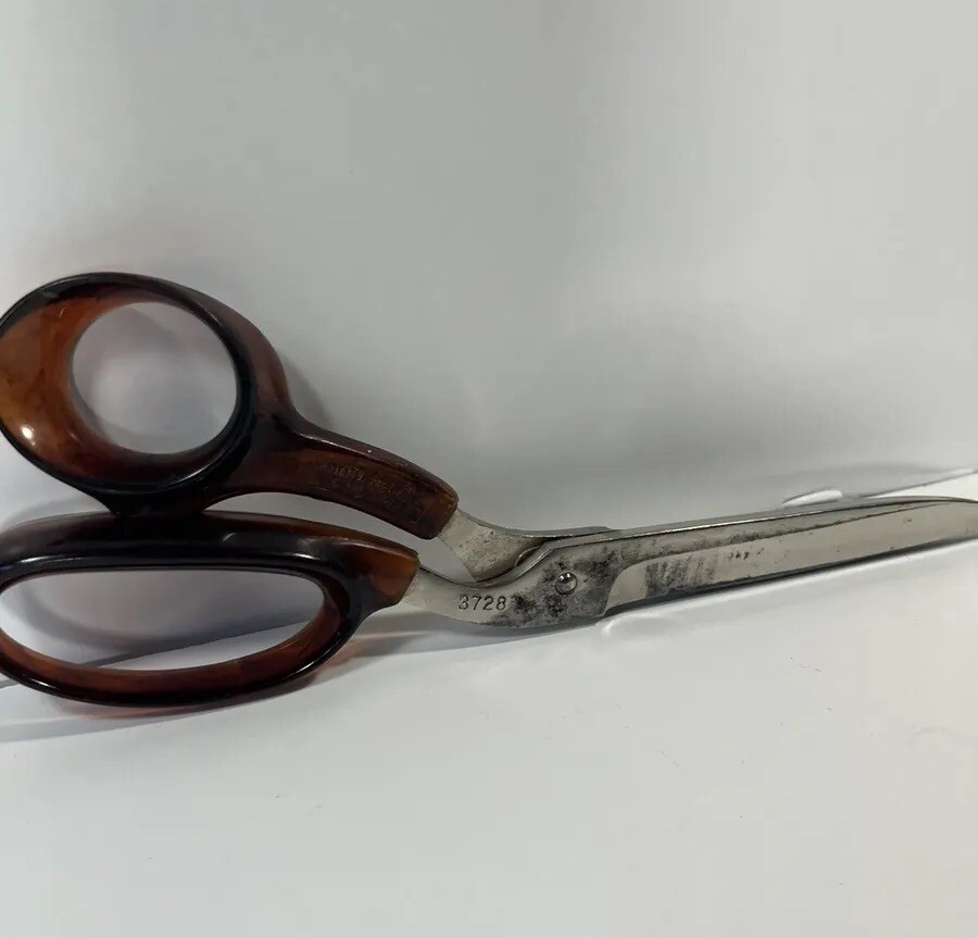 Wiss Contura-Lite #3728 Faux Tortoise Shell Dress Maker Scissors/Shears ...