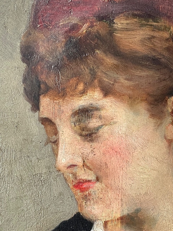 CORCHON Y DIAQUE (SPANISH, 1853-1925) - Oil Panel Signed - Portrait ...