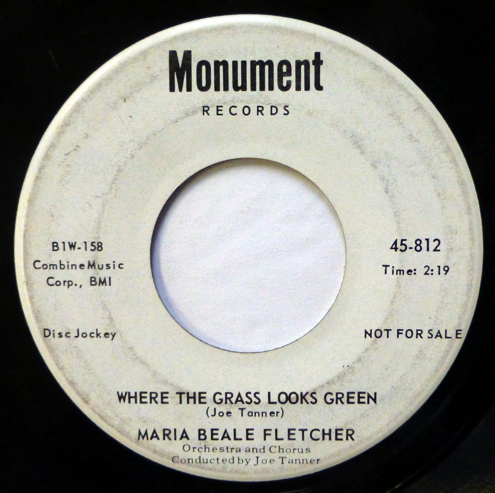 MARIA BEALE FLETCHER 45 Where the Grass.../Nickels... MONUMENT promo ...