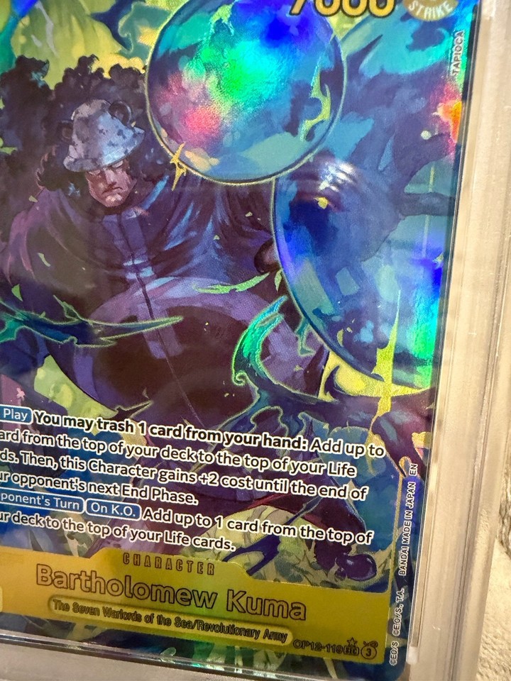 PSA Graded One Piece TCG OP12 Jewelry Bonney 118 & Bartholomew Kuma 119 ...