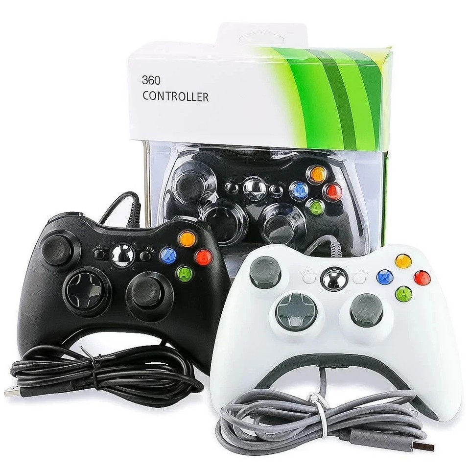 Microsoft Xbox 360 Wire Gaming Controller - Black (Model 1403) | eBay