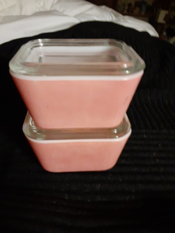 Set Of 2 Pink Pyrex 0501 For Refrigerator | eBay