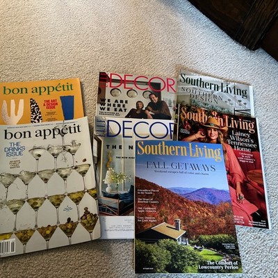 Lot 7 Southern Living Elle Decor Bon Appetit Magazines | eBay