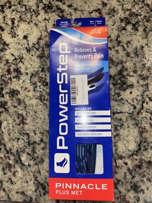 Powerstep Pinnacle Plus Metatarsal Pad Comfort Insole Men 7-7 1/2 ...