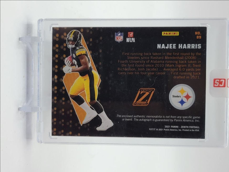 NAJEE HARRIS 2021 ZENITH RPA ROOKIE PATCH AUTOGRAPH COPPER RC AUTO /50 ...