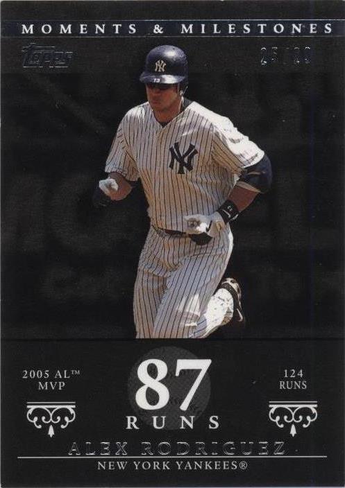 2007 Topps Moments & Milestones - Alex Rodriguez #36-87 Black 2005 AL ...