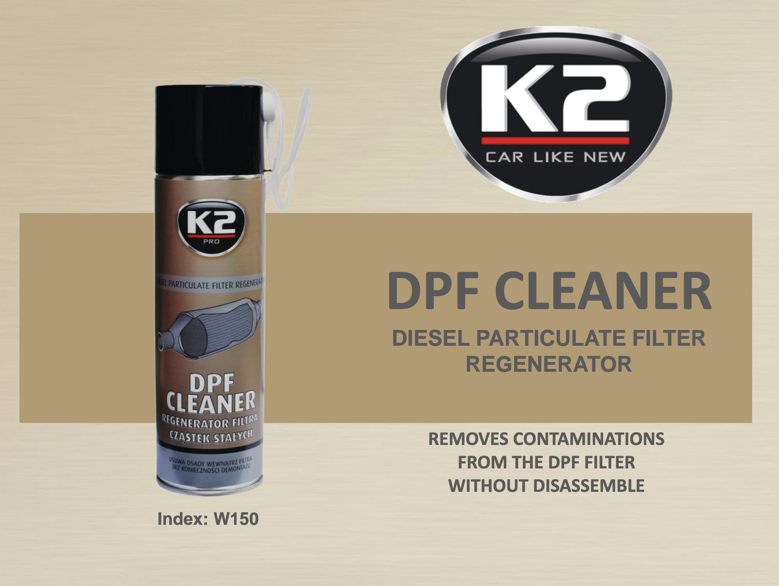 DPF CLEANER FAP DIESEL PARTICULATE FILTER SPRAY 500ml PROFESSIONAL K2 ...