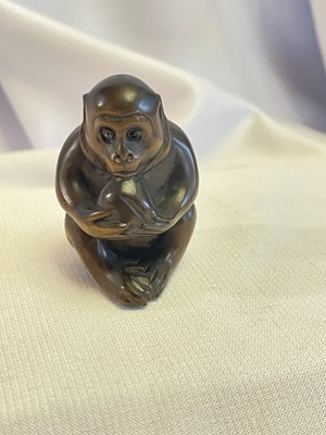 Netsuke - Monkey Signed