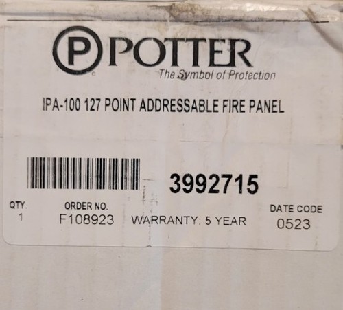 Potter IPA-100 Fire Alarm Panel | eBay