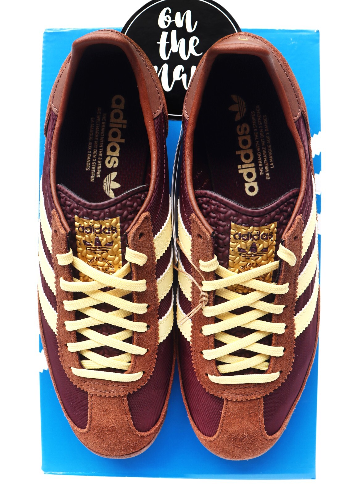 Adidas SL72 OG Maroon Burgundy Preloved Brown Yellow UK 4 5 6 7 8 US ...