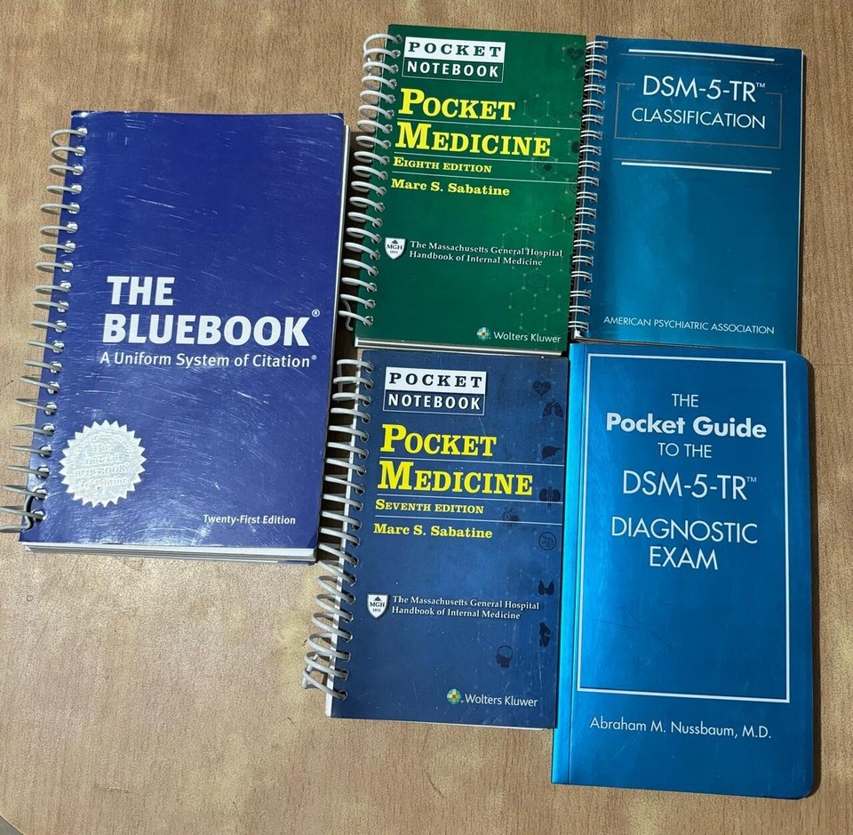 Bluebook, Pocket medicine- 8th & 7th Ed, Classification & Pocket Guide ...