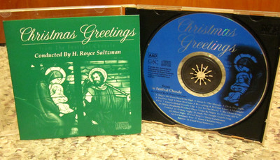CHRISTMAS GREETINGS FESTIVAL CHORALE 1995 H Royce Saltzman holiday CD ...