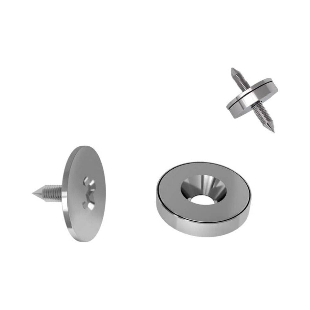 4 PCS Round Magnetic Door Catch Silver Magnet Latch Home Door Glass ...