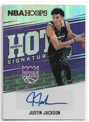 2017-18 Panini NBA Hoops Hot Signatures Rookies Justin Jackson #HSR-JJ ...
