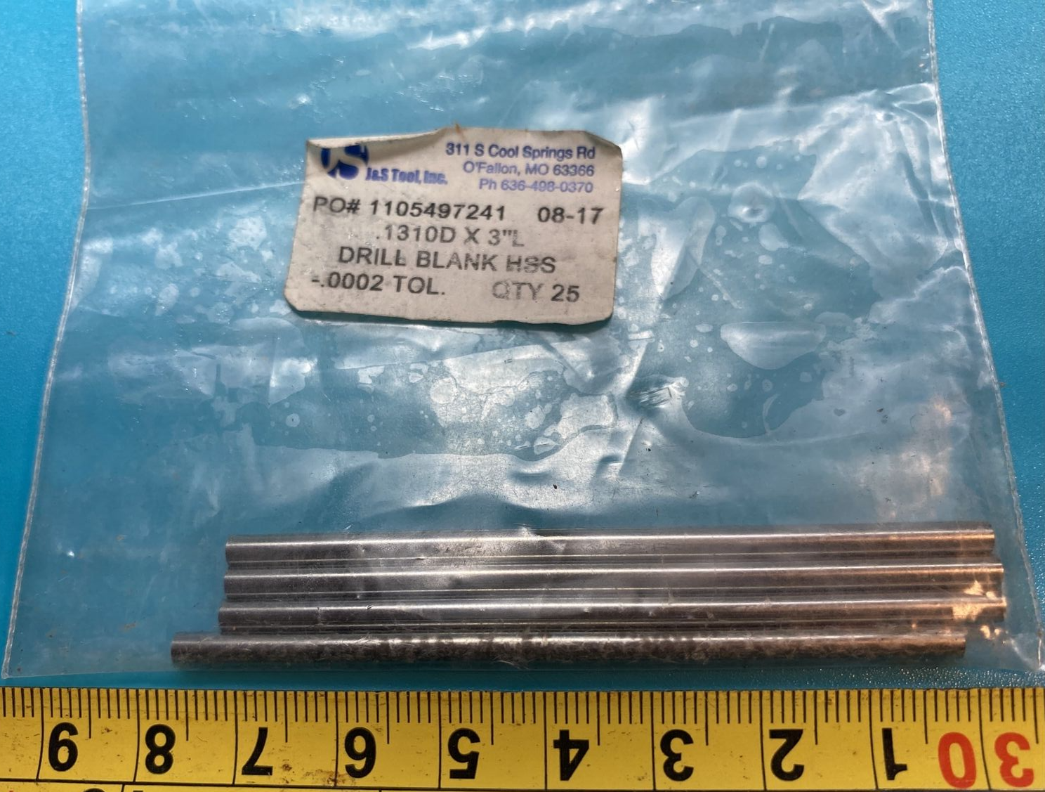 Lot of 4) HSS Drill Blanks .1310" D x 3” Length, .0002 Tolerance | eBay