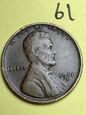 1911-D LINCOLN WHEAT CENT, "HIGH GRADE XF", EXTREMELY FINE coin #61 | eBay