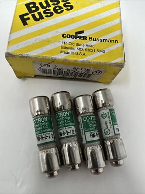 Lot of 4 Bussmann CC-Tron Time Delay Fuses FNQ-R-2-1/2 2-1/2A 600V | eBay