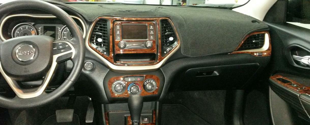 INTERIOR BURL WOOD DASH TRIM KIT FITS 2018 2019 2020 JEEP COMPASS SPORT ...