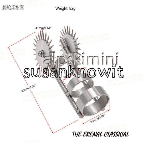 Pinwheel Spiked Wheels Body Stimulato Finger Needles Wheel Gear Stainless Steel | eBay