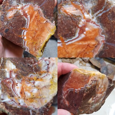 AAA+++ Dryhead Banded Fortification Agate Chunk Polished Montana 340g ...