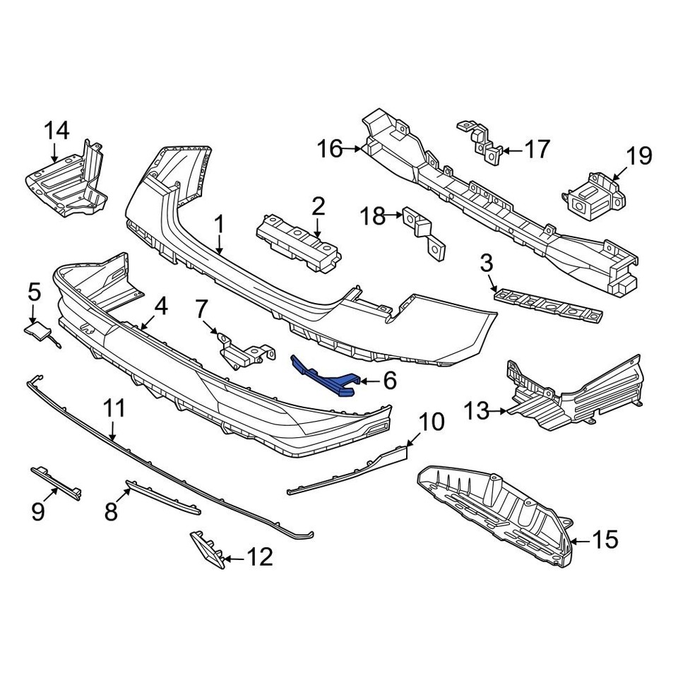 For Hyundai Elantra N 2024 Hyundai 86625AAAA0 Rear Lower Bumper Cover ...