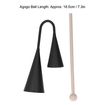 Two Tone Agogo Bell Black Metal Traditional Latin Agogo Percussion ...