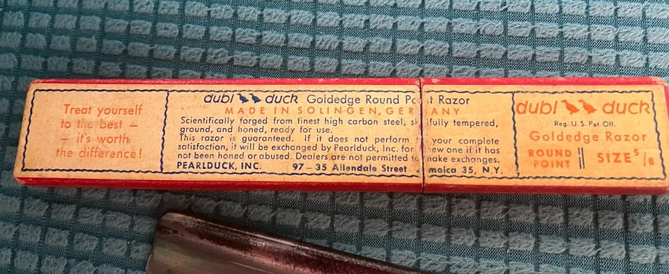 Antique 6/8" Dubl Duck Wonderedge Straight Razor Solingen Germany | eBay