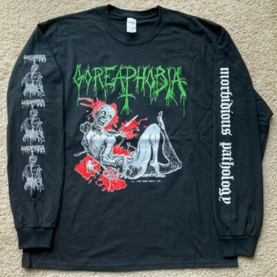 GOREAPHOBIA LS SHIRT death metal slayer bolt thrower mortician carcass ...