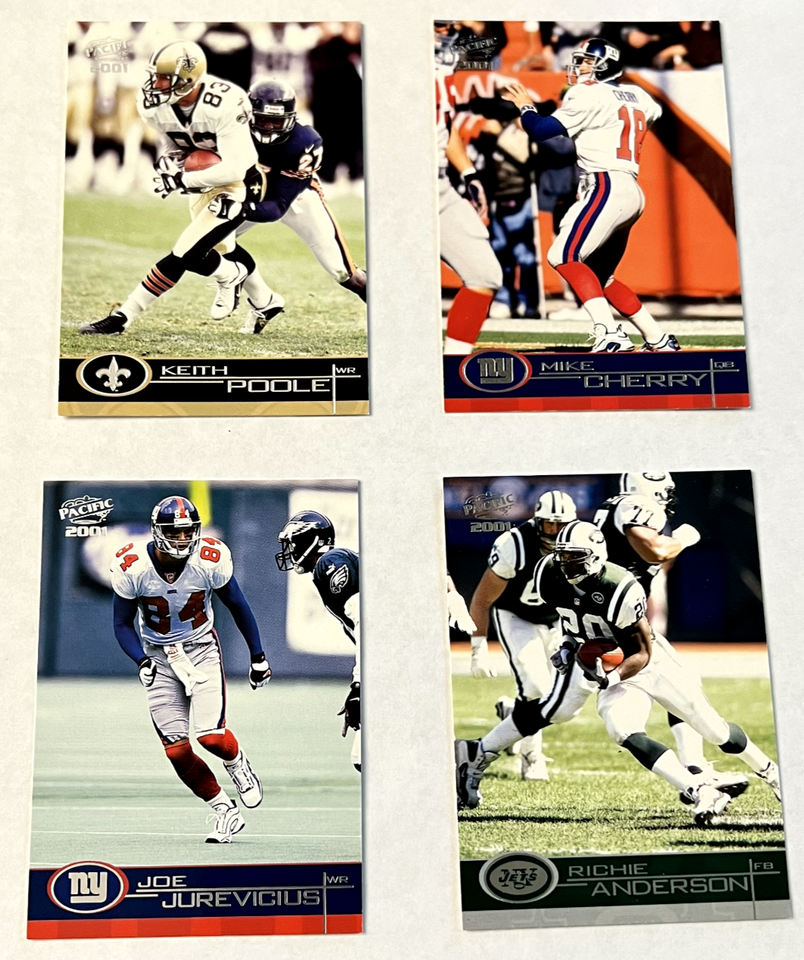 2001 Pacific Trading Co NFL Trading Card #290 Richie Anderson New York ...