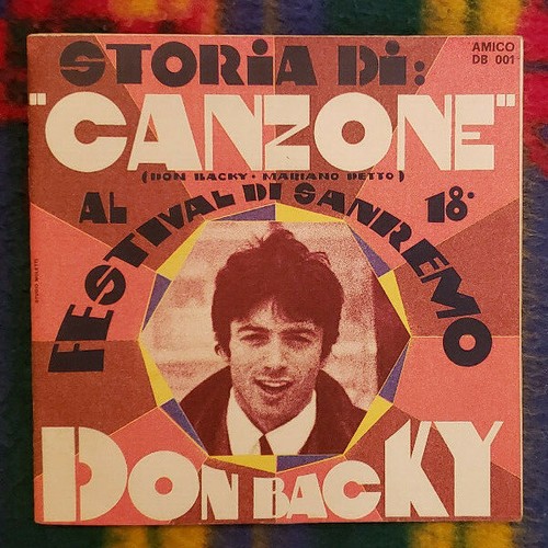 45 GIRI 7" DON BACKY Canzone / Casa bianca Amico ‎– D.B. 001 1968 EP ...