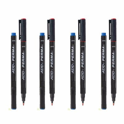 FINE TIP Permanent Marker Pen CD/ DVD Pens medium fine Black, Blue ...