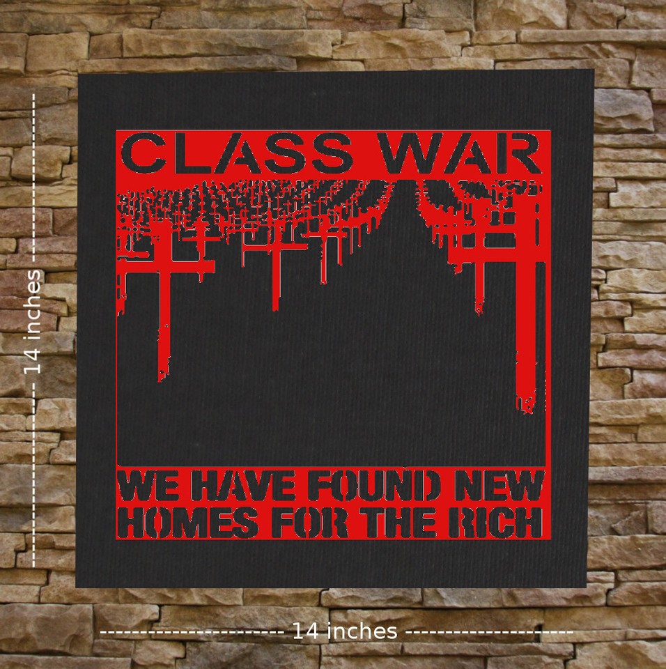 Class War Canvas Print / BACK Patch - Human Liberation Rights Anarchy ...