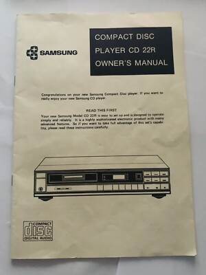 Samsung Compact Disc Player CD 22R Owner's Manual Electronic, CD Player ...