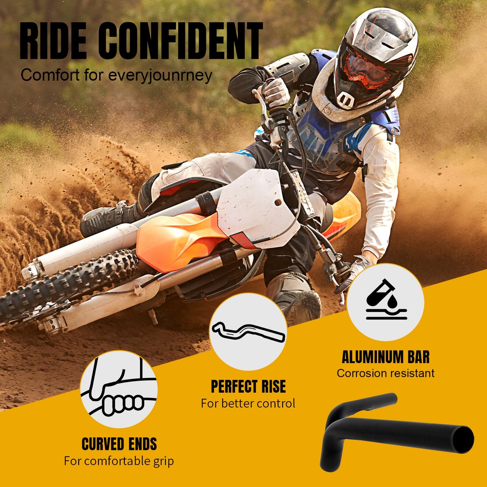 Motorcycle 7/8" HandleBar Dirt Pit Bike ATV Quad Cross Bar For Triumph ...