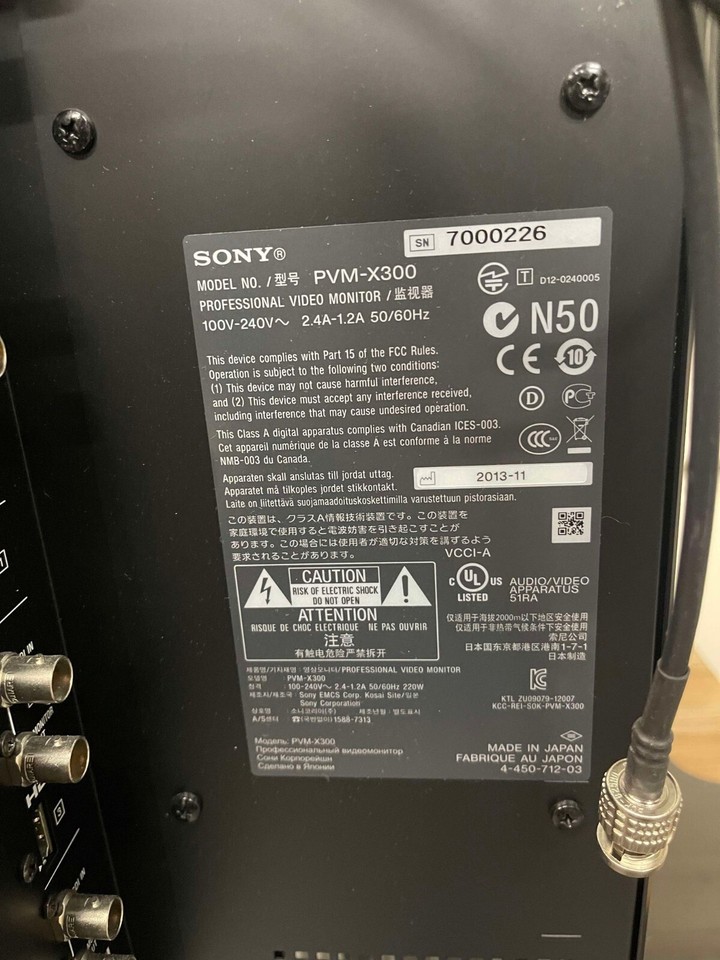 Sony PVM-X300 4K 30" TRIMASTER Monitor - No Dead Pixel | eBay