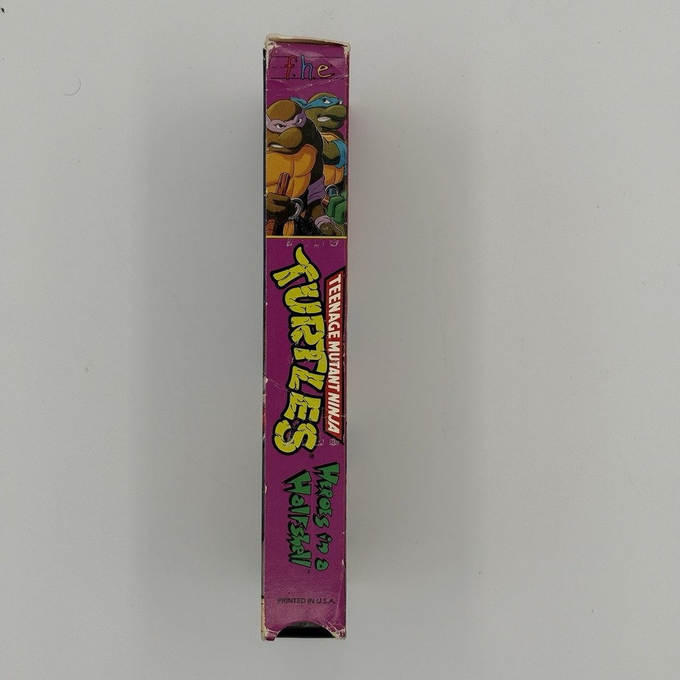 Vintage 1988 Teenage Mutant Ninja Turtles Heroes in a Half Shell VHS ...