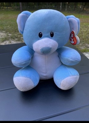 Baby Ty Plush Blue Lullaby Teddy Bear Sewn Eyes 2017 Stuffed Baby Soft ...