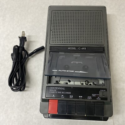 Centennial C-693 Slimline Cassette Tape Recorder NO FAST FORWARD | eBay